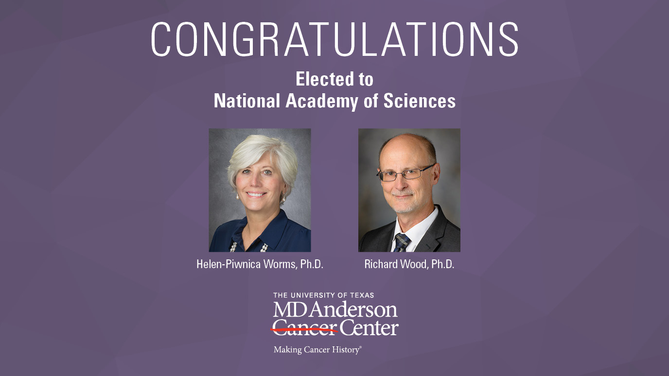 MD Anderson researchers elected to National Academy of Sciences | MD ...