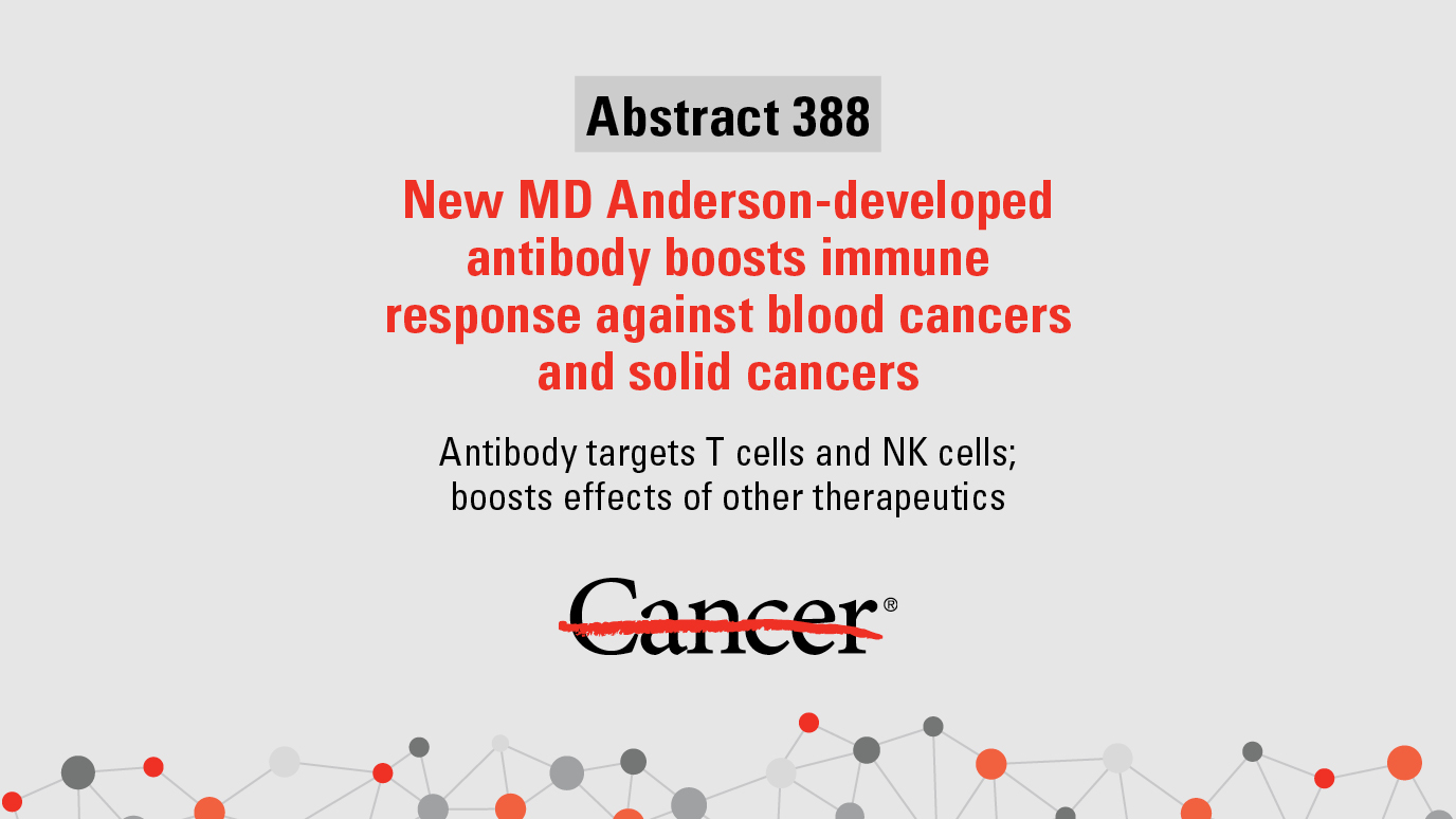 ASH 2025: New MD Anderson-developed antibody boosts immune response ...